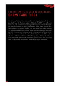 Eintrittskarte zu 90 Skigebieten - Snow Card Tirol - Presse.Tirol